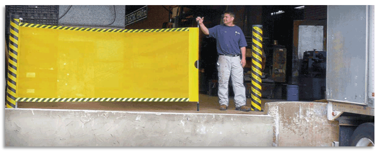 Industrial Retractable Barrier AKON Skirting and Bellows Model SB-3000
